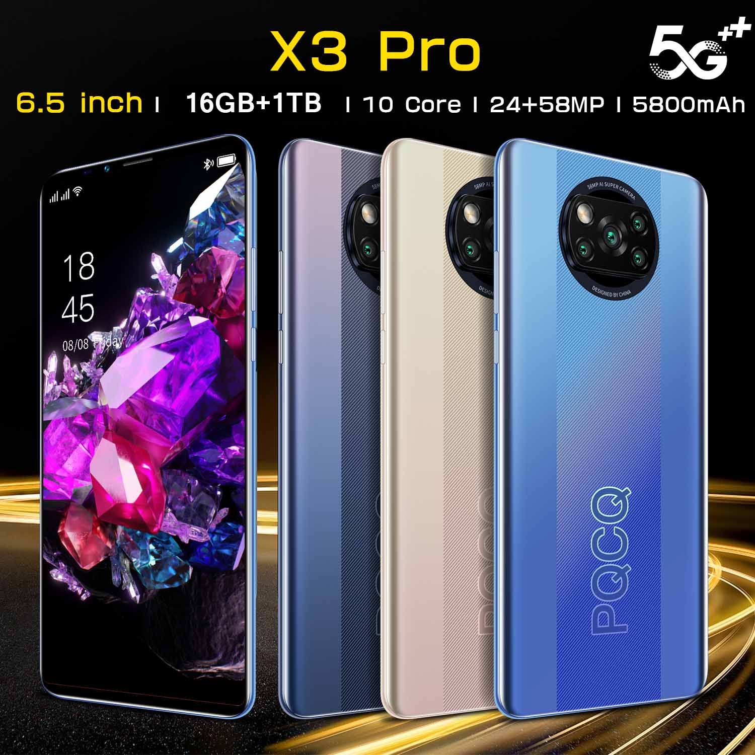 X3 Pro Điện Thoại Di Động Chính Hãng Murah Màn Hình 6.5Inch Bộ Nhớ 12512GB Pin 5800mAh Hai Thẻ ...