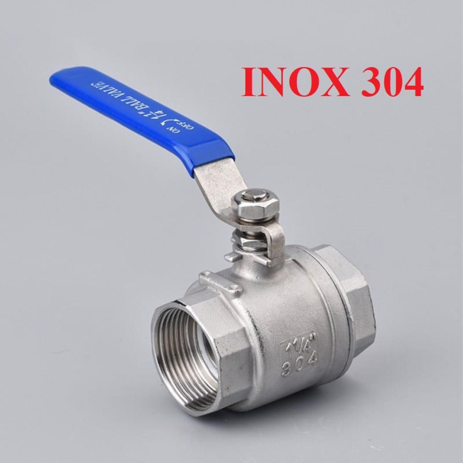 Van bi tay gạt 21 27 34 Inox 304, van khóa nước tay gạt inox | Lazada.vn