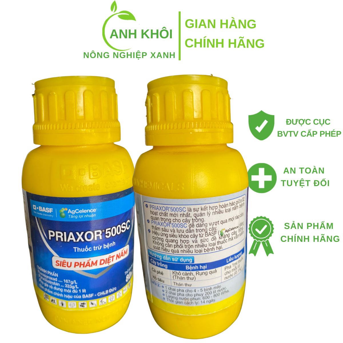 Thuốc trừ bệnh PRIAXOR 500SC siêu phẩm diệt nấm sản phẩm của BASF (CHLB ...