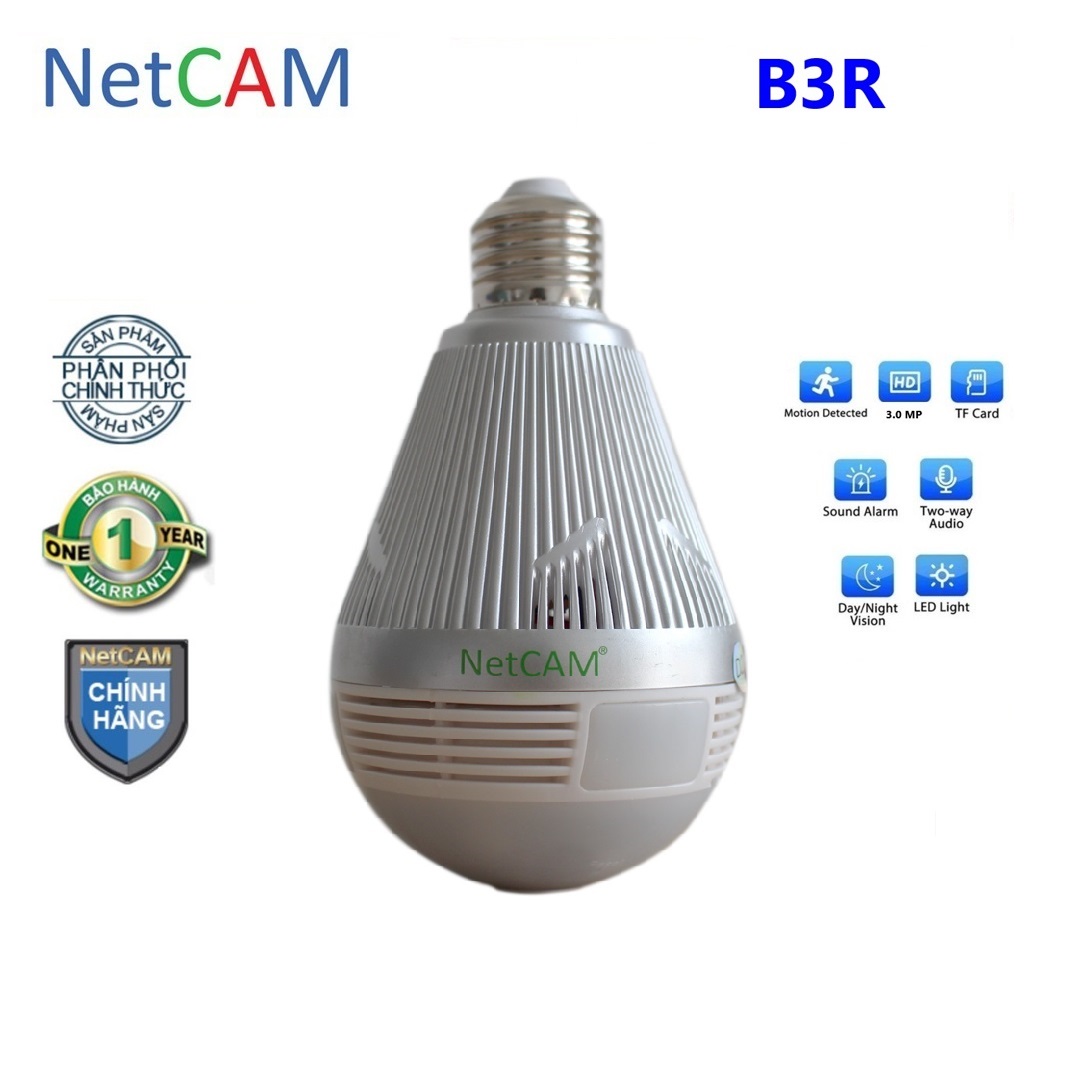 Camera IP WiFi Quan Sát Toàn Cảnh 360 độ NetCAM B2R B3R Hỗ trợ Hồng ...
