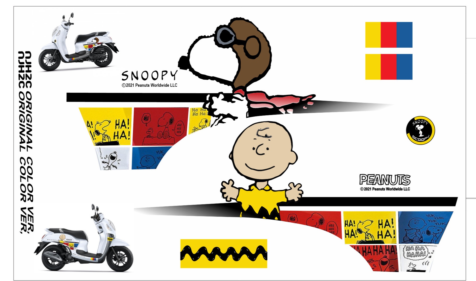 Tem rời snoopy cậu bé- dò dán xe trắng | Lazada.vn