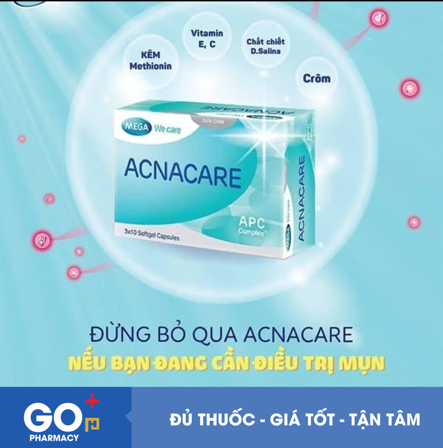 Viên uống Acnacare Mega We Care hỗ trợ ngăn ngừa mụn (30 viên) | Lazada.vn