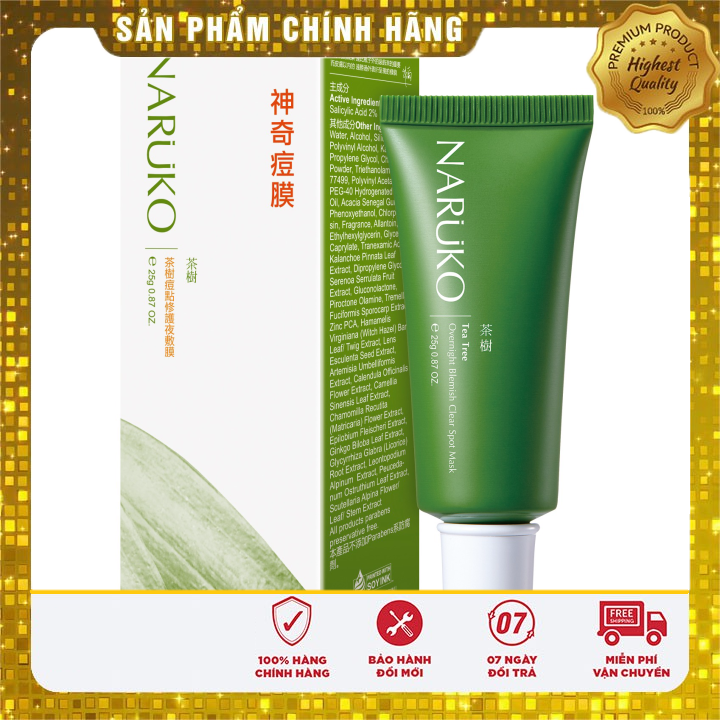 Sữa rửa mặt dạng bùn Naruko trà tràm Tea Tree Purifying Clay Mask and ...