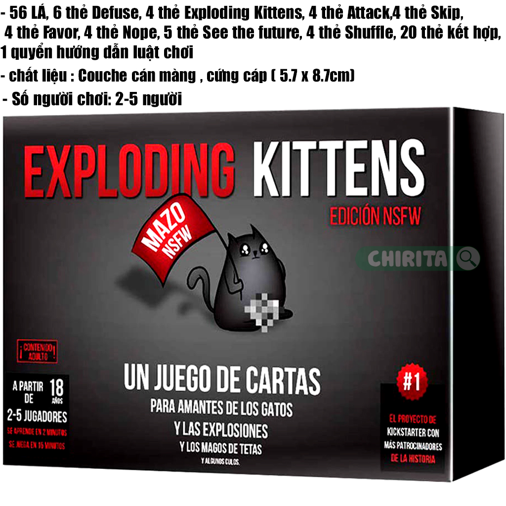 Combo Mèo Nổ - Full 6 Bản Mèo Nổ Tiếng Việt Mở Rộng - Mèo Nổ Việt Hóa Đủ Phiên Bản -Bộ Bài Mèo ...