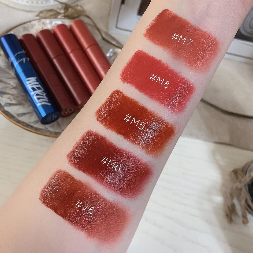 Son kem lì Merzy Bite The Beat Mellow Tint 4g New Ver.Girl đủ bảng màu ...