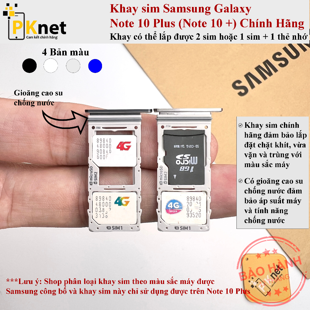 Khay sim Samsung Note 10 Plus, chính hãng, 2 sim | Lazada.vn