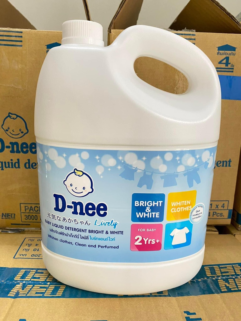 Nước giặt quần áo D-nee 3000ml D-nee màu xanh nước giặt thái lan nước ...