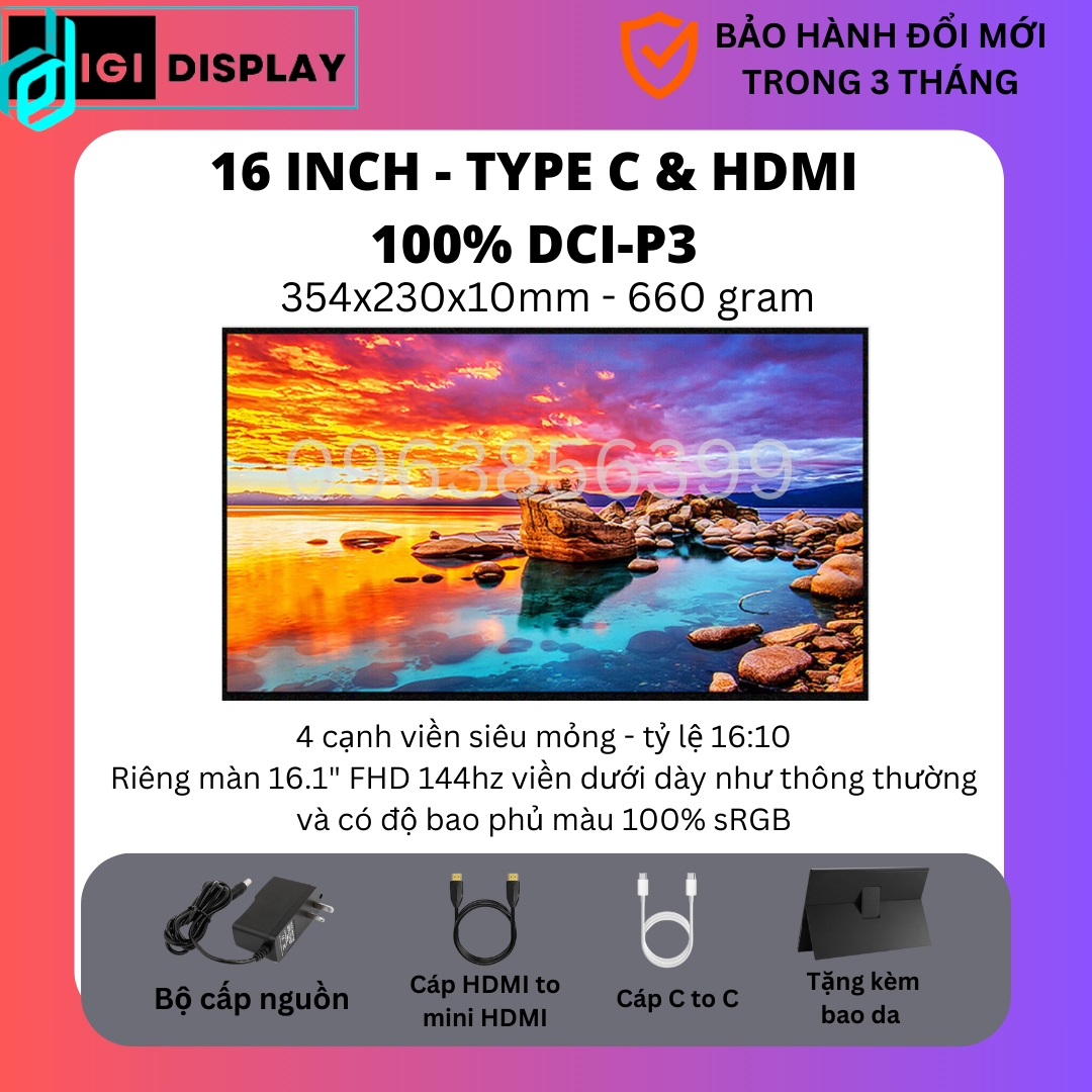 Màn hình di động 100%sRGB 2K 4K IPS Type C HDMI - Portable monitor ...