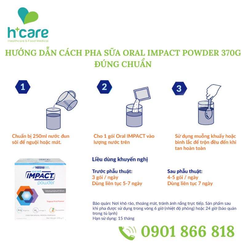 Sữa bột Nestle Oral Impact Powder 370g - Giải pháp dinh dưỡng miễn dịch ...