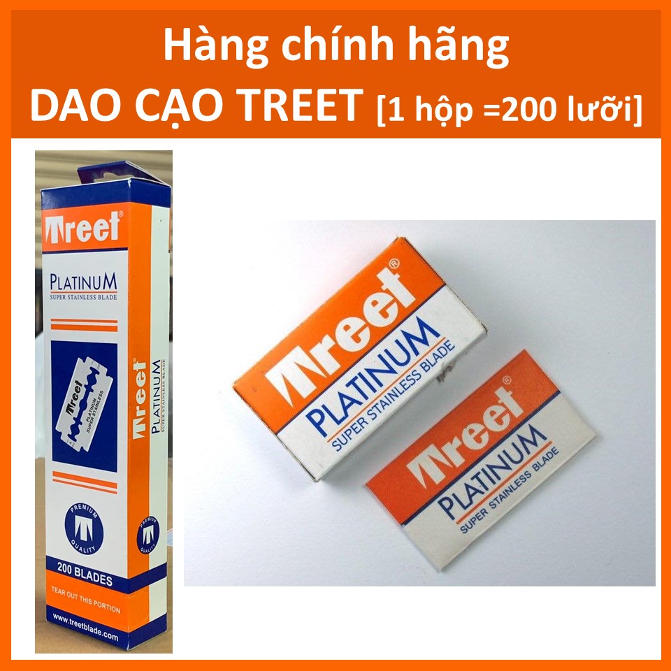 [HCM]Hộp lưỡi lam Treet Cam Platinum (200 lưỡi/hộp) - MixASale