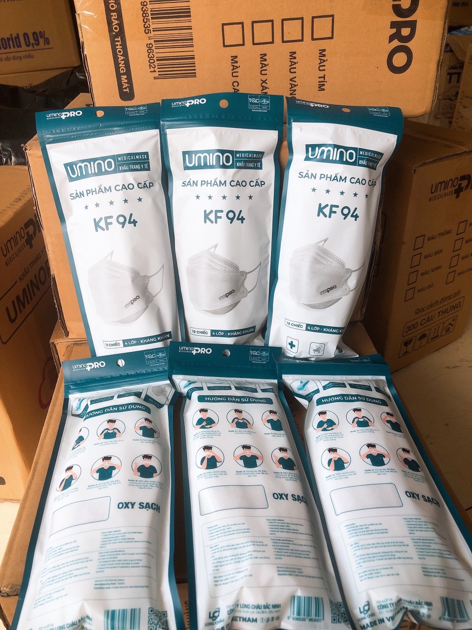 Sỉ 300 chiếc khẩu trang 4D-KF94 (1 thùng 30 gói, 1 gói 10 chiếc) - MixASale