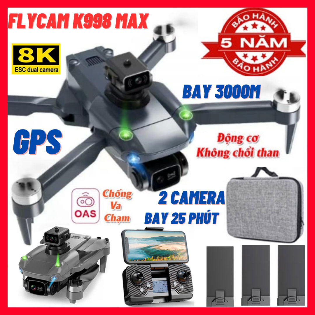 Máy Bay Flycam Drone Camera Flaycam S11K998 Max G.P.S Cảm Biến Tránh ...