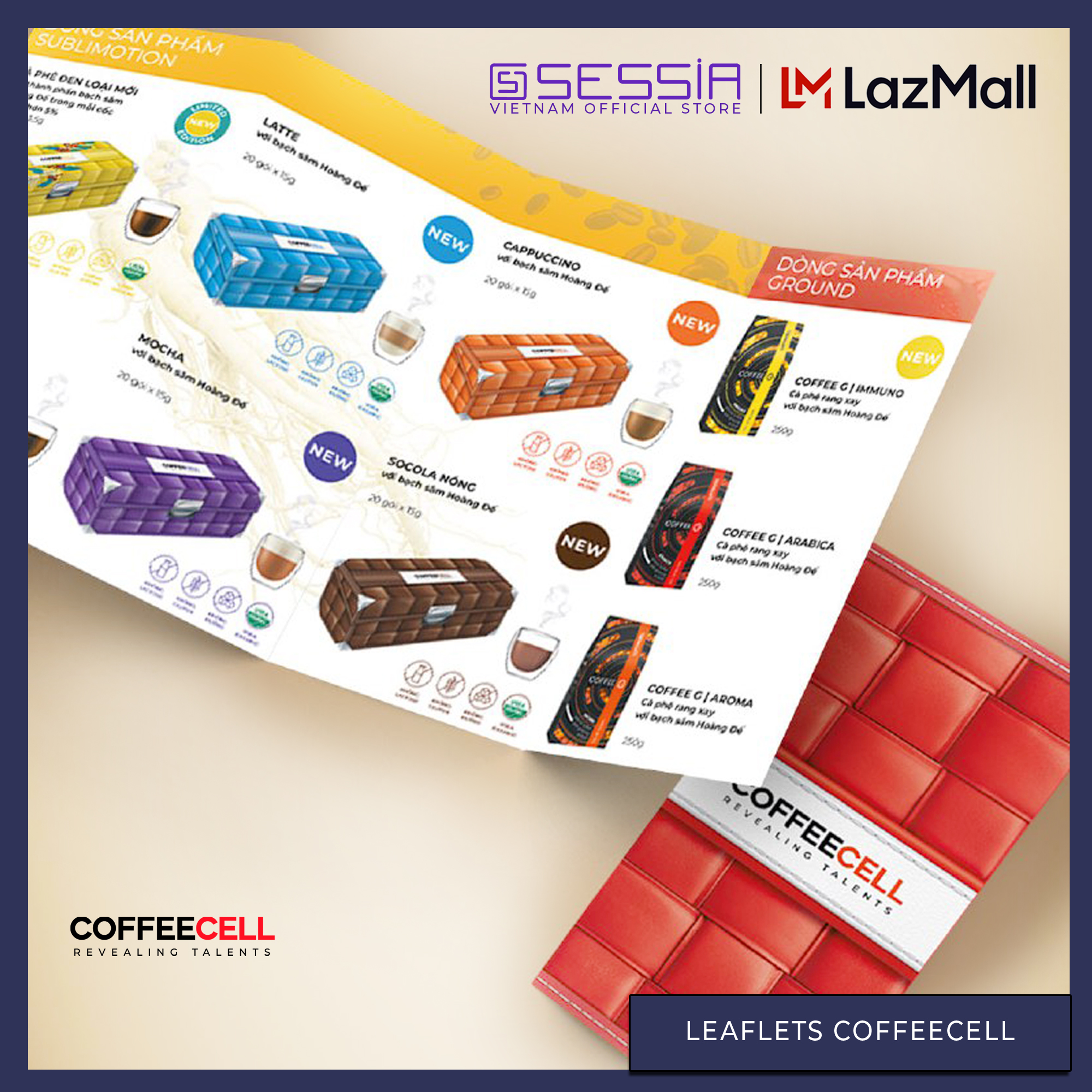 COFFEECELL Combo 5 bộ Tờ rơi Leaflets Catalogue Bộ sưu tập Coffeecell ...
