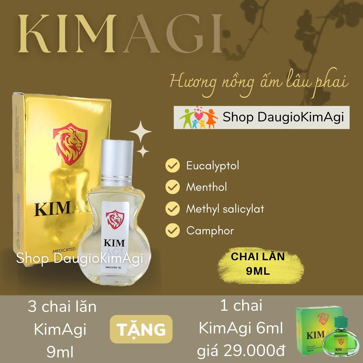 Dầu gió KimAgi màu vàng chai lăn 9ml kèm Tặng phẩm | Lazada.vn