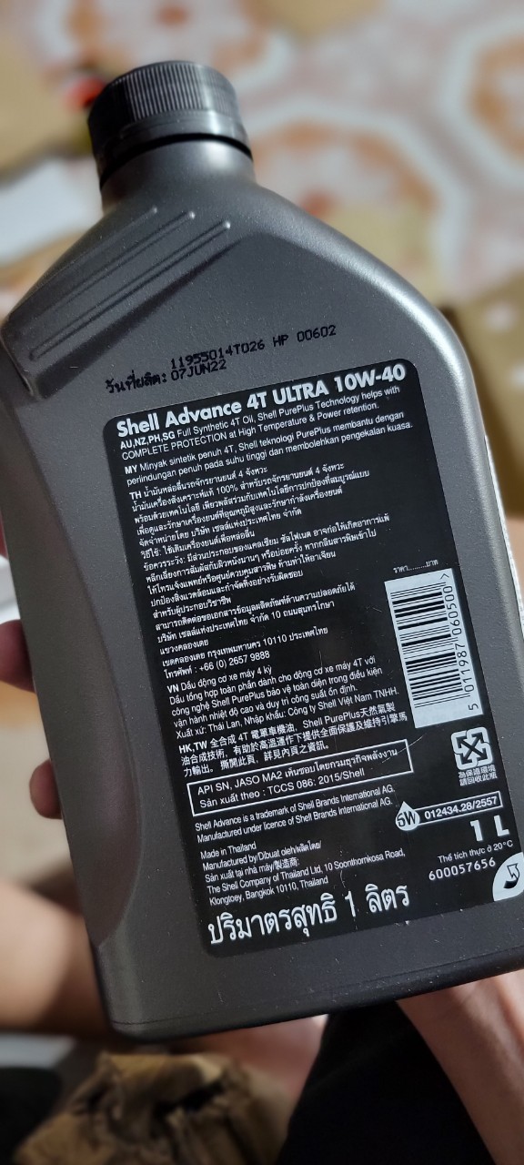 Nhớt tổng hợp Shell Advance Ultra 10W40 dành cho xe số côn tay - Công ...