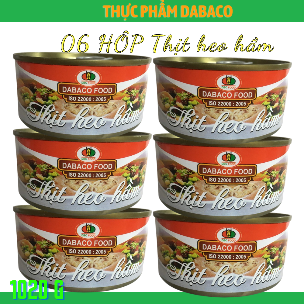 Thịt heo hầm Dabaco và bộ 6 hộp, 4 hộp dùng ăn liền hoặc chế biến tùy ...