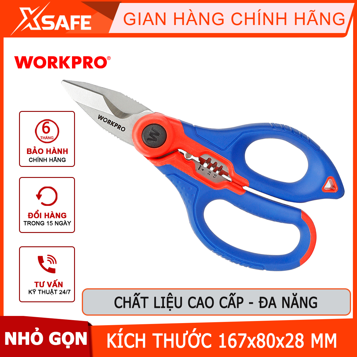 Kéo thợ điện Workpro - WP294003 - MixASale