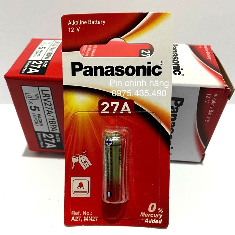 Pin A27 Panasonic Alkaline 12V Chính Hãng Vỉ 1 Viên Dùng Cho Cửa Cuốn ...