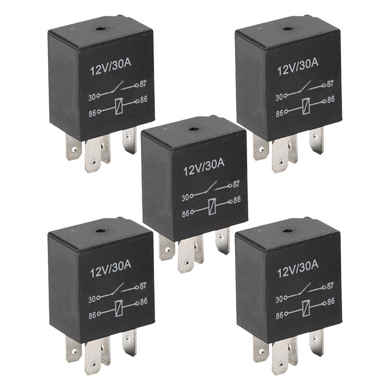 5 X 30A AMP 12V 4Pin Car Auto Relay Kit SPST For Fan Fuel Pump Light ...