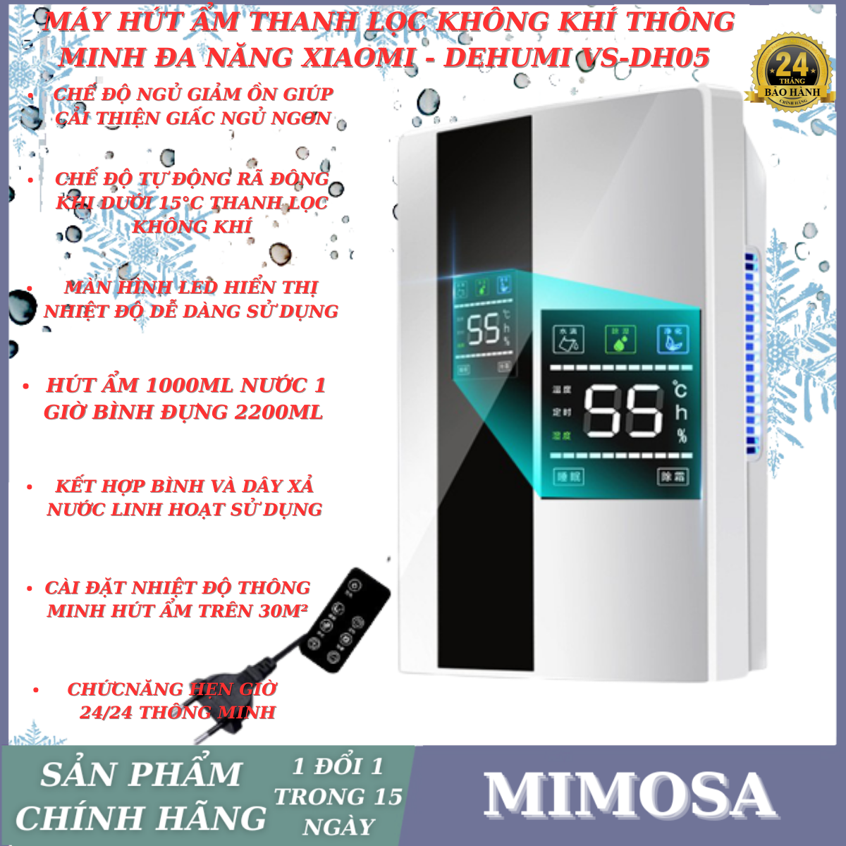 (Kèm Remote - Bảo Hành Chính Hãng 24 Tháng) Máy Hút Ẩm Lọc không Khí ...