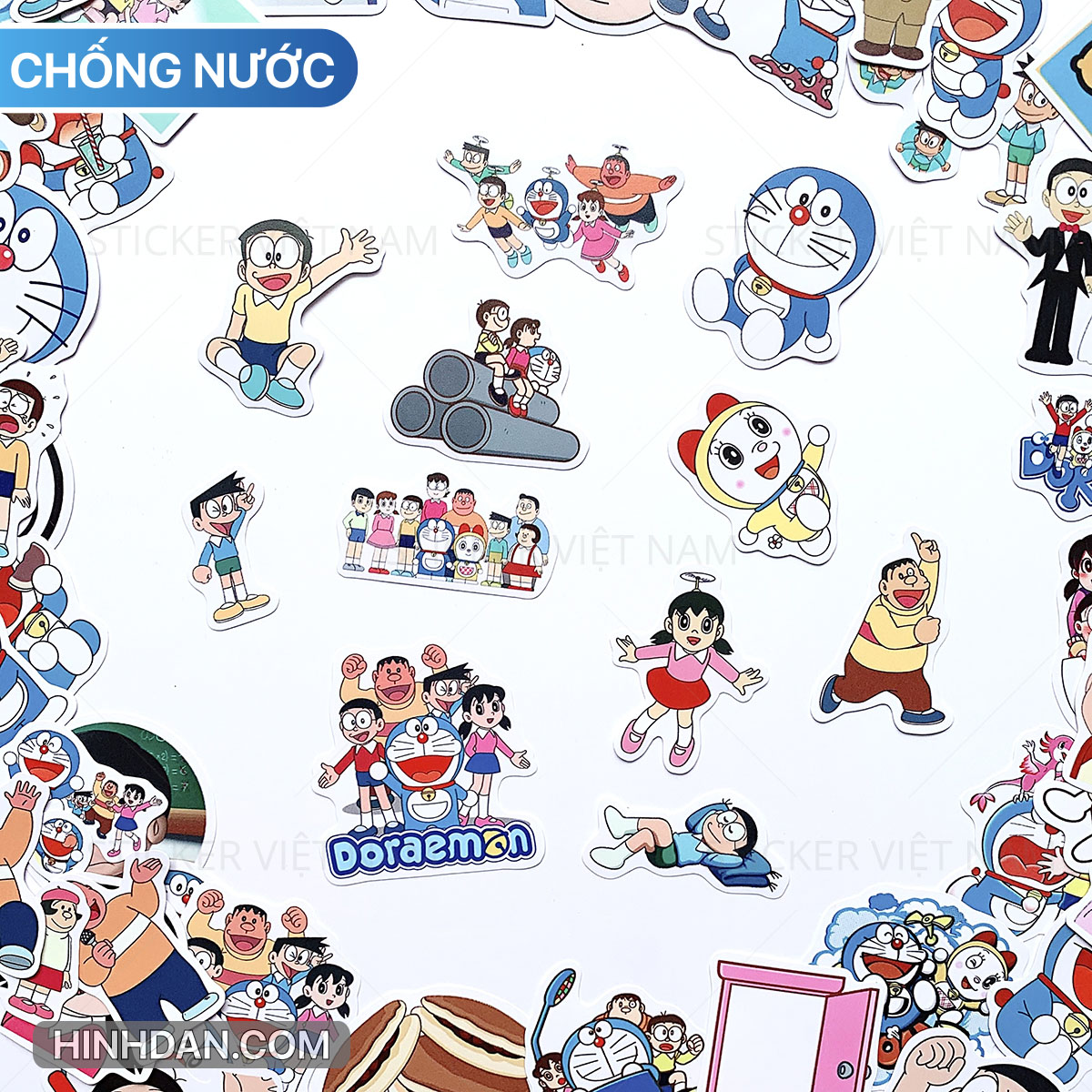 Doraemon Nobita Shizuka Jaian Suneo stickers - Chất liệu PVC chất lượng ...