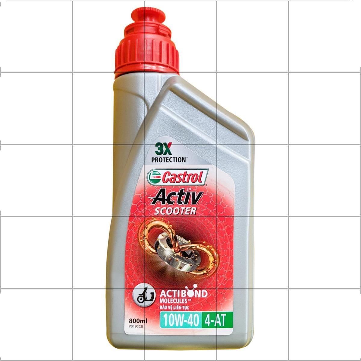 HCM[ẢNH THẬT]COMBO Nhớt Tay Ga CASTROL POWER SCOOTER 10W40 0,8 L+ Nhớt ...
