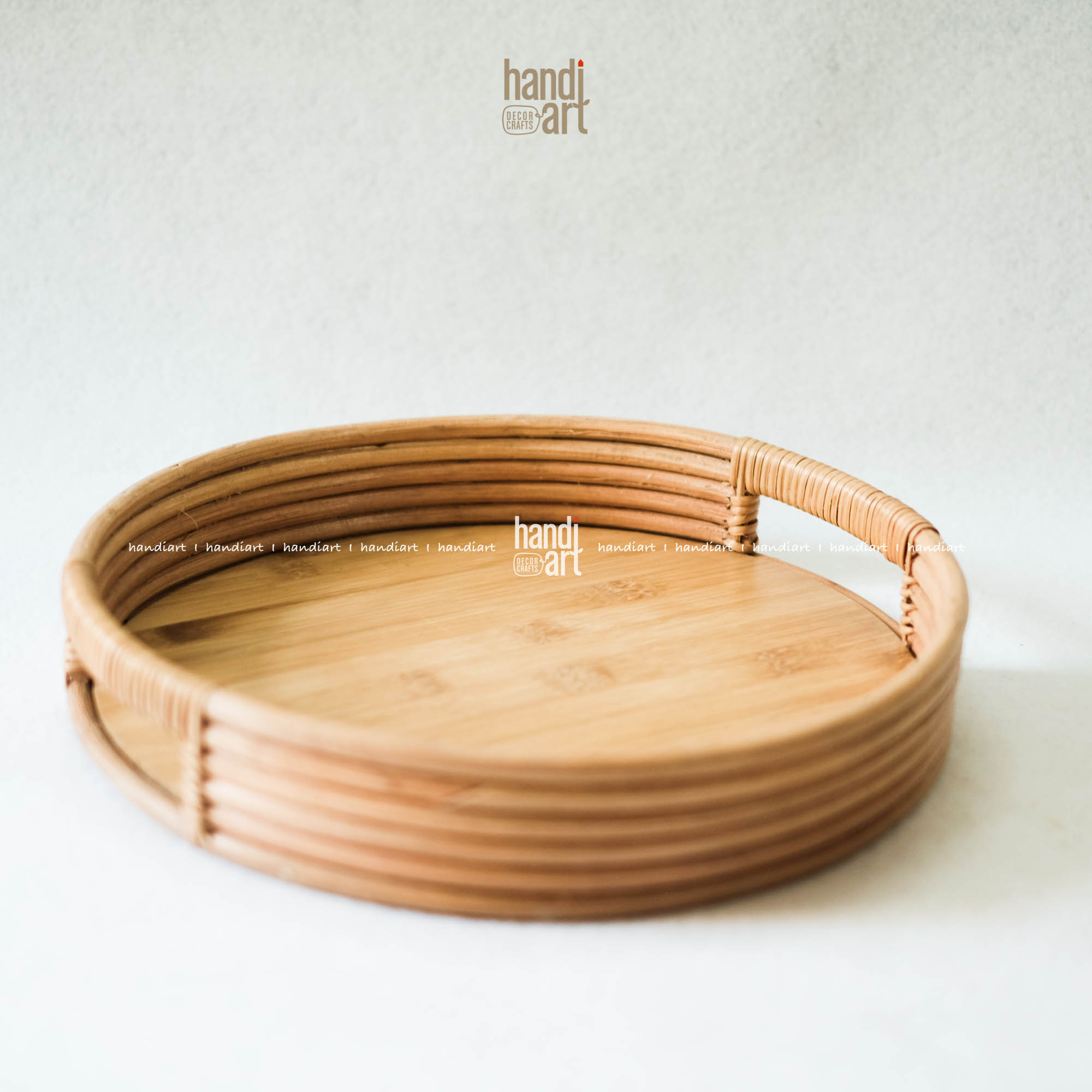 Khay song mây tròn, Khay trà bánh, Rattan tray | Lazada.vn