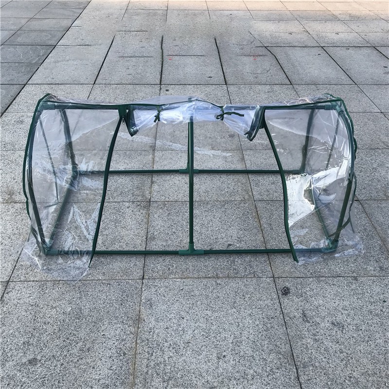 Movable Steel Frame Outdoor Plant Cover Zipper Garden Greenhouse Warm ...