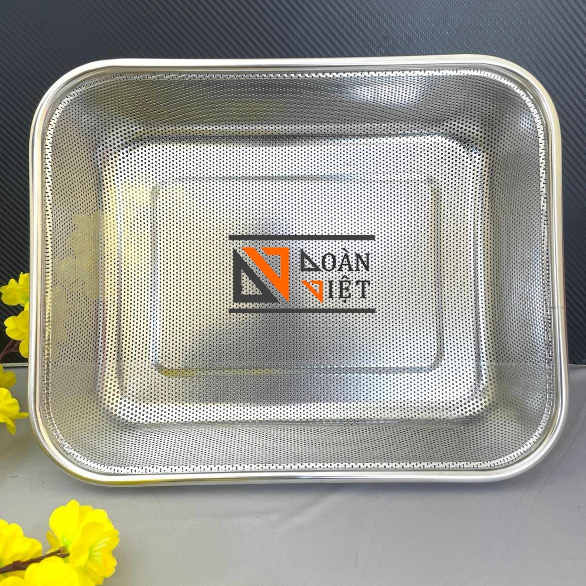 RỔ INOX đựng RAU CỦ, TRÁI CÂY ..hình CHỮ NHẬT , Inox không rỉ, lưới ...