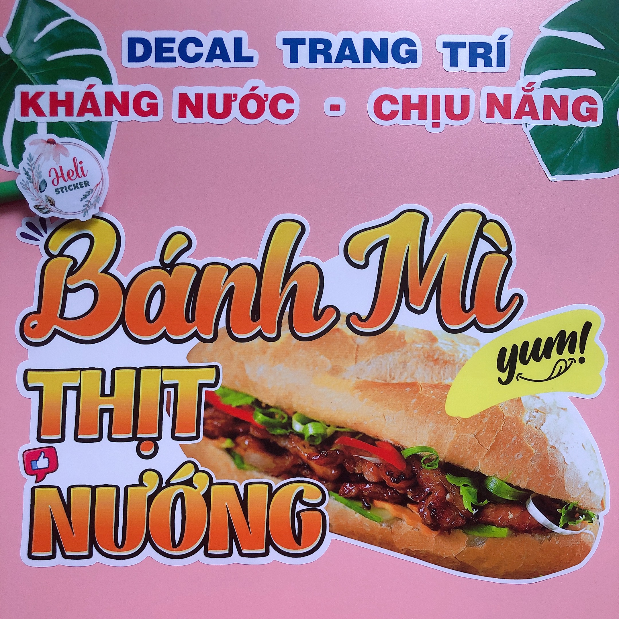 Decal Trang Trí BÁNH XÈO Loại 1 Hình Dán Quán Ăn Vặt Trà Sữa Cà Phê ...