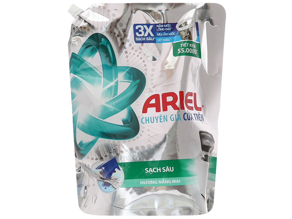 Nước giặt Ariel túi 3.5kg Sạch Sâu hương nắng mai thơm lâu - nước giặt ...