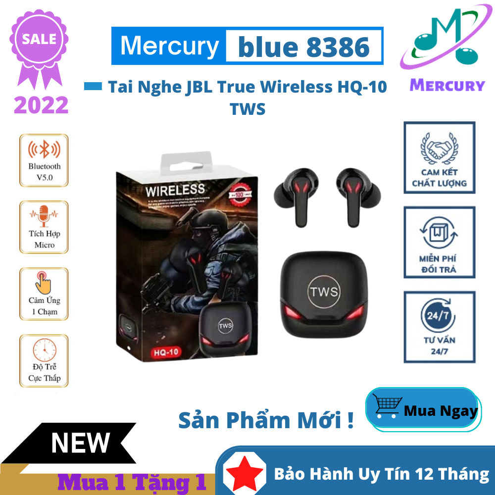 Tai Nghe Bluetooth Gaming JBL HQ-10 TWS , Tai nghe Nhét Tai JBL True Wireless HQ-10 TWS Gaming ...