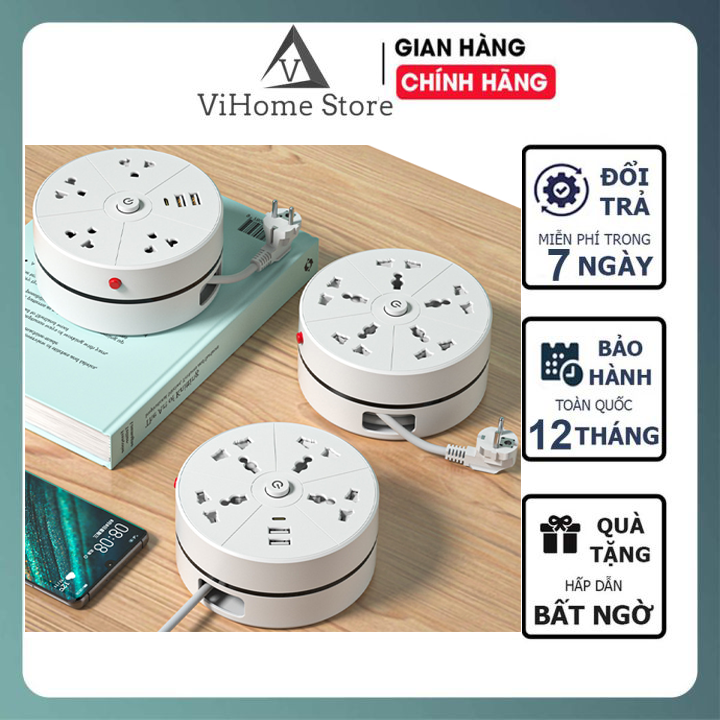 Ổ Cắm Điện Đa Năng Hoco DC15 - Sạc nhanh PD18W, QC18W Hỗ Trợ Cổng Type ...