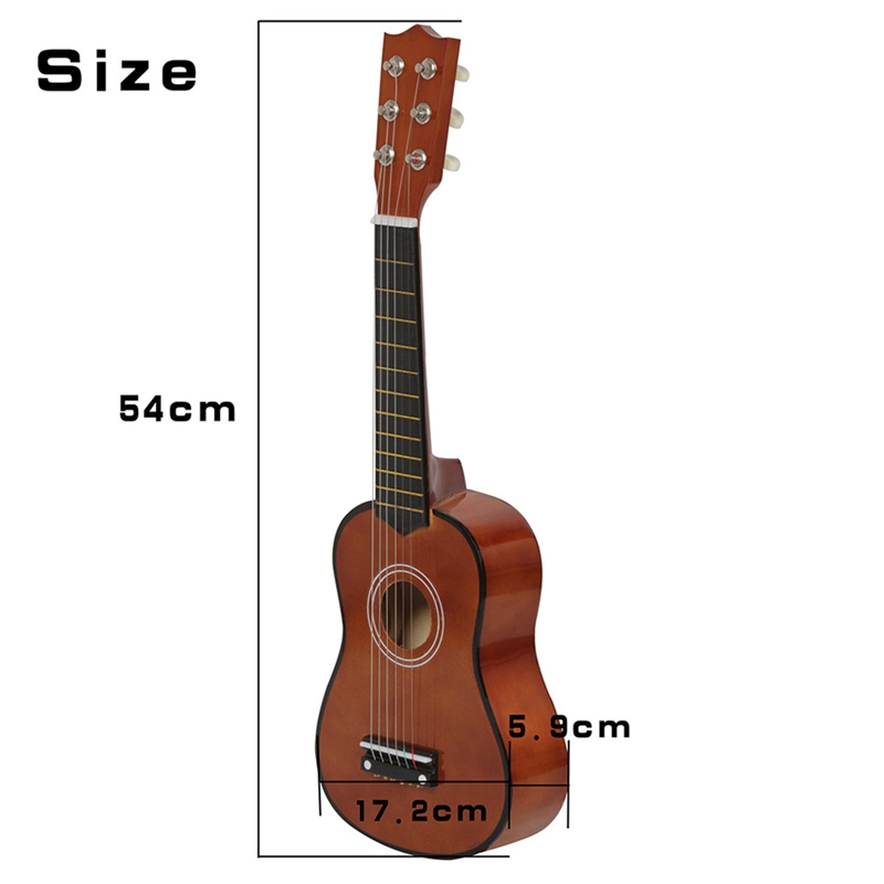 21 Inch 6 Strings Small Mini Guitar Basswood Guitar with Pick Strings ...