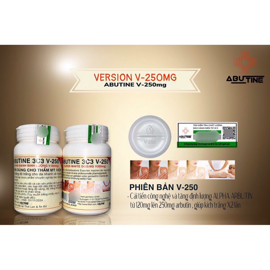 Kem Kích Trắng Abutine 3C3 Thái Lan V250 250 G - MixASale