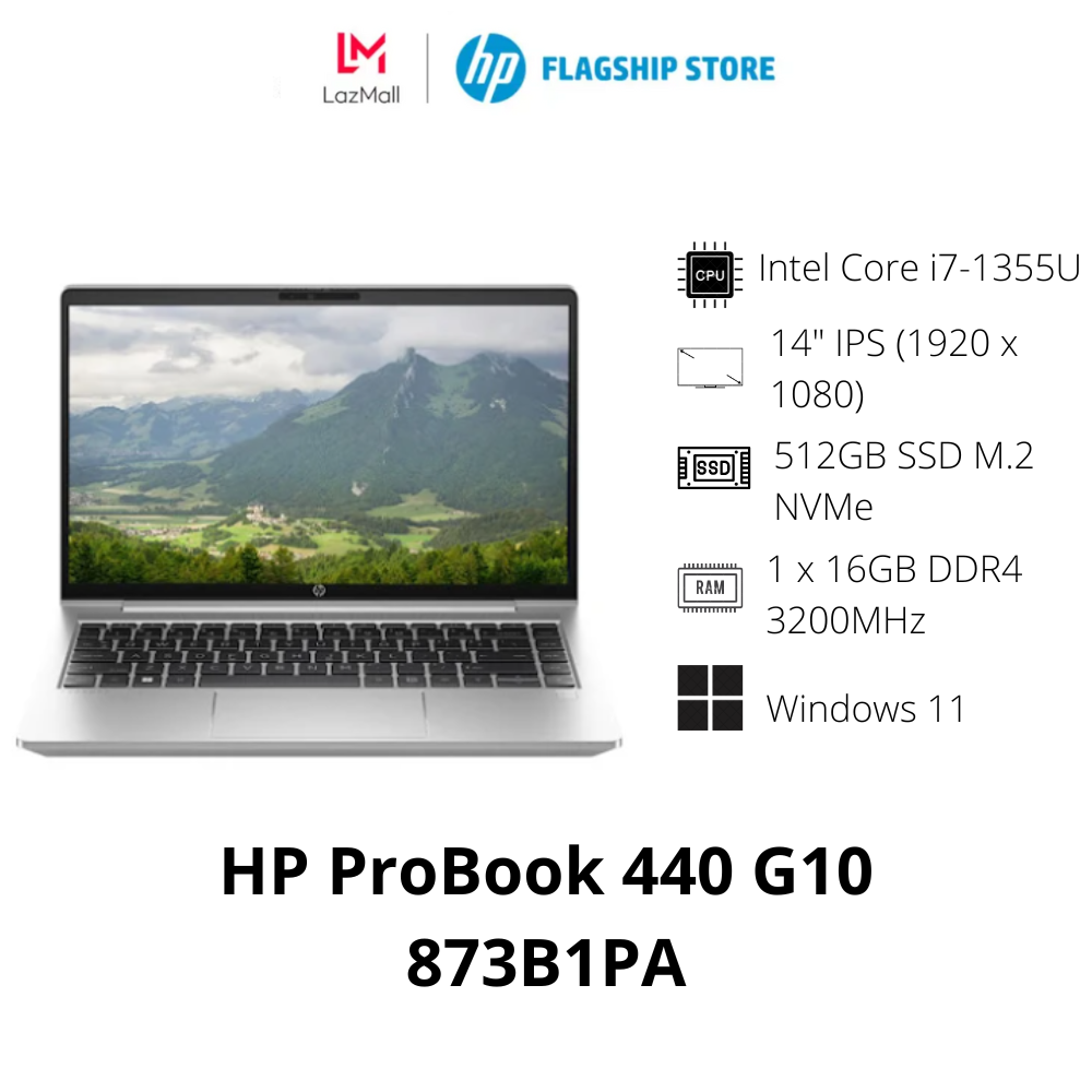 Laptop HP ProBook 440 G10 873B8PA (Core i7 1355U 16GB 512GB SSD Intel ...