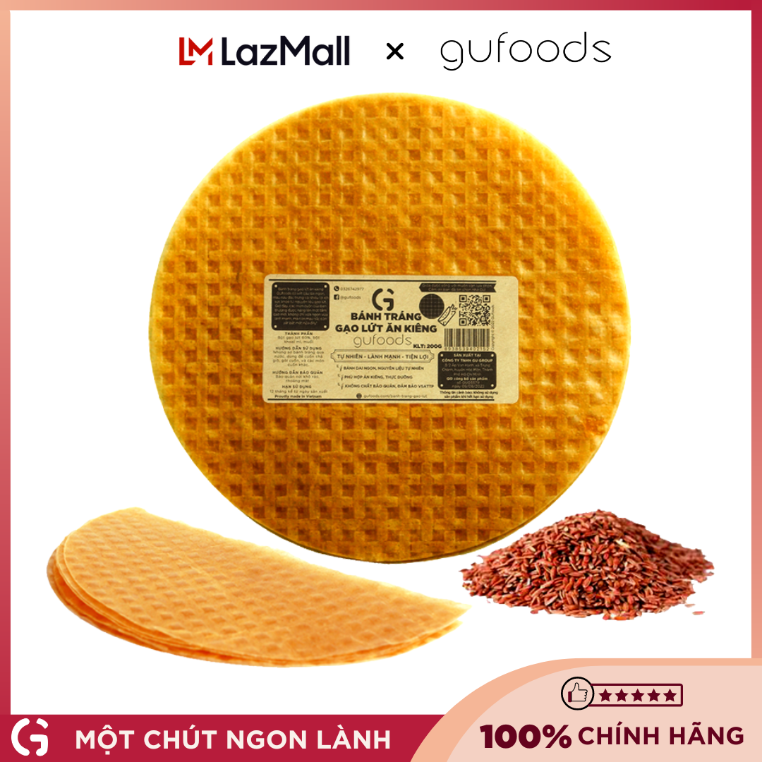 Bánh tráng gạo lứt GUfoods (200g) - Dai ngon Eatclean Ăn kiêng Healthy ...
