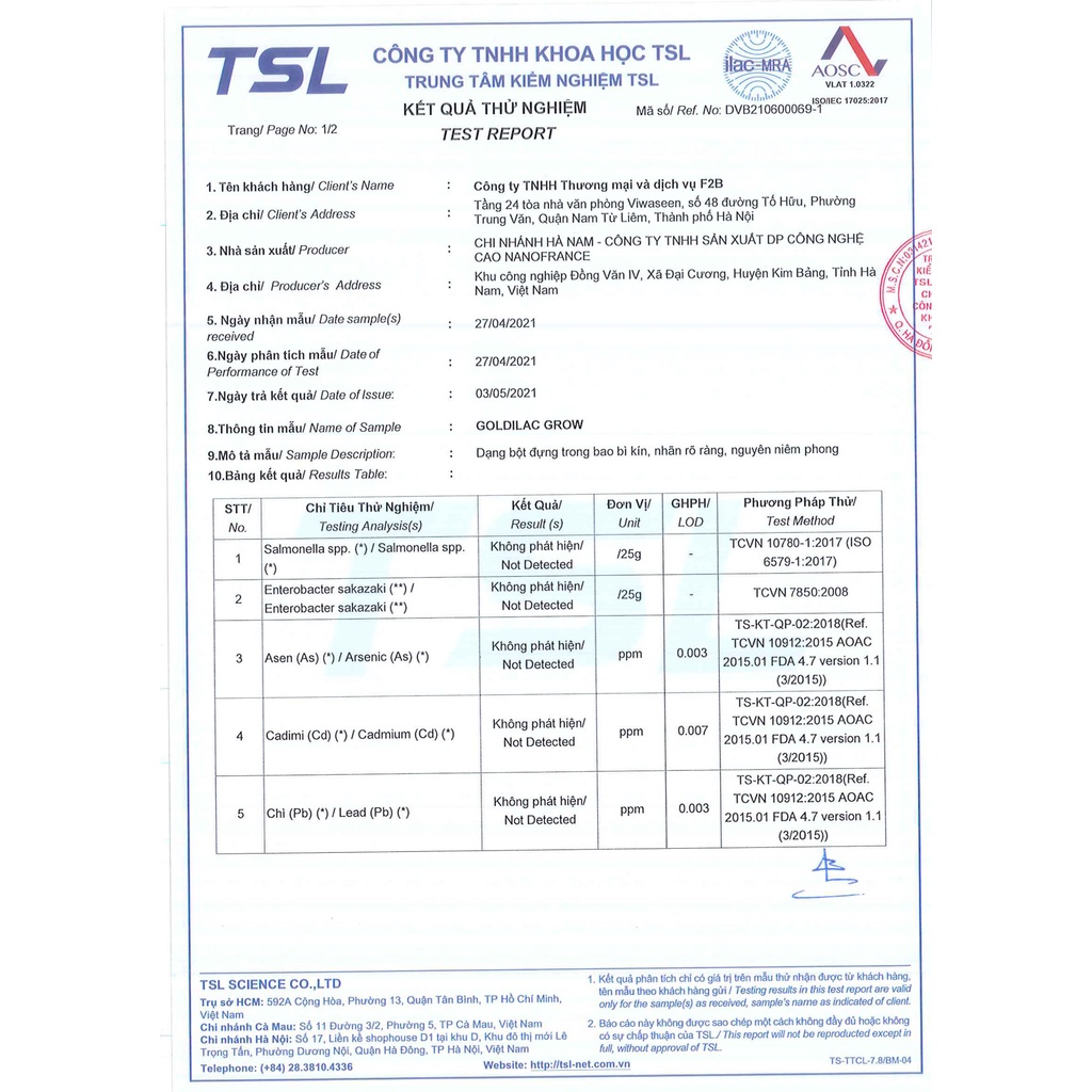 Sữa non Tổ Yến Goldilac Grow - hộp 392g - 28 gói nhỏ - MixASale