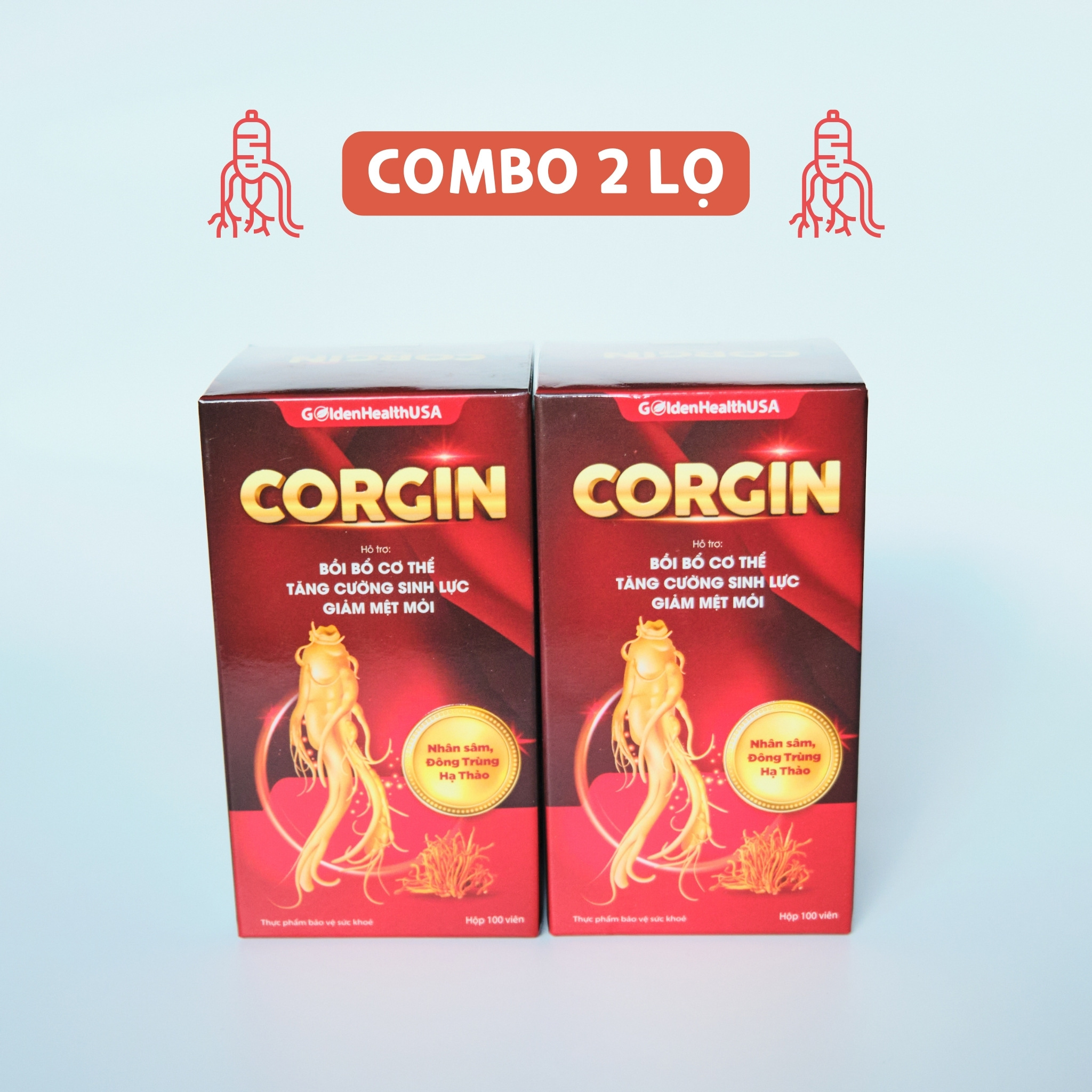 Viên Uống Tăng Cường Sinh Lực Nam CORGIN, Nhâm Sâm, Đông Trùng Hạ Thảo ...