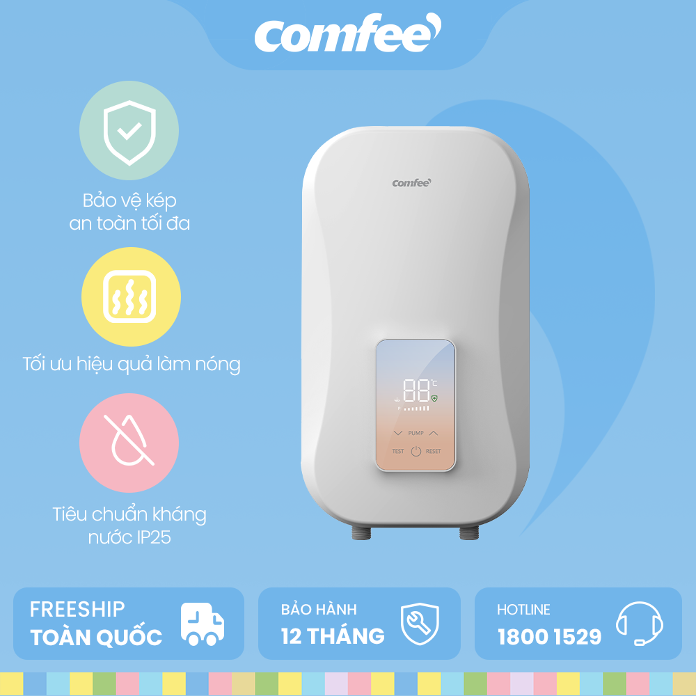 Máy tắm nước nóng trực tiếp COMFEE CWH-45EPGPVN(W)-CB | Lazada.vn