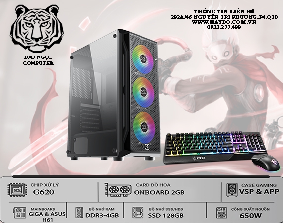 PC BN01 - ĐỒ HOẠ - GAMING (G620DDR3-4GSSD 128GHD Intel 4600-2G) - MixASale