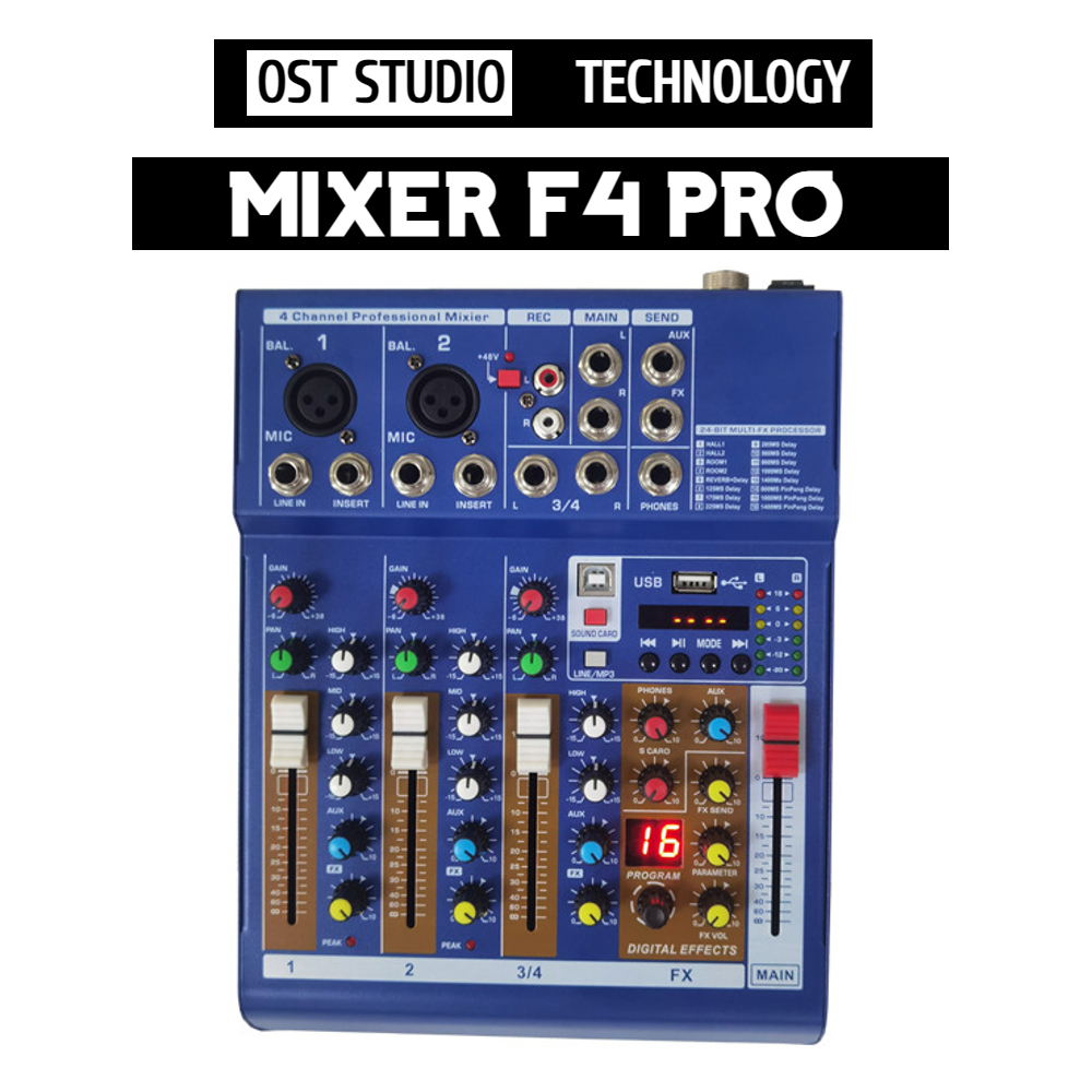 Mixer F4 Pro Phiên Bản Mới Nhất. Bàn Trộn Âm Thanh F4 Pro Âm Thanh Cực ...