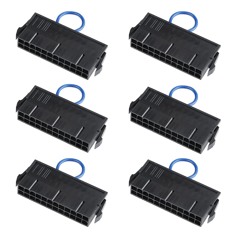 6 Pcs 24-Pin ATX PSU Jumper 24 Pin Power Supply Starter Test Tool ...