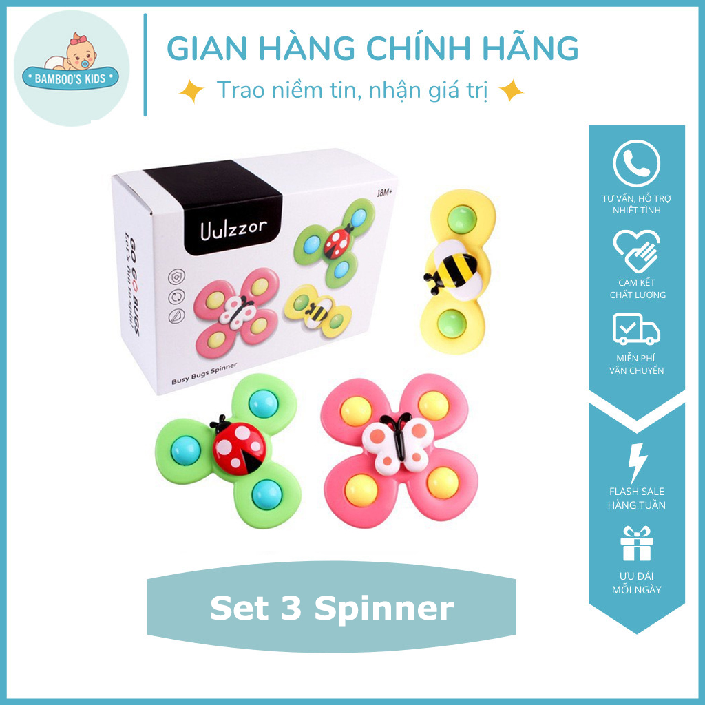 Set 3 con quay spinner - Spinner 3 cánh kim loại, đồ chơi spinner 3 món ...