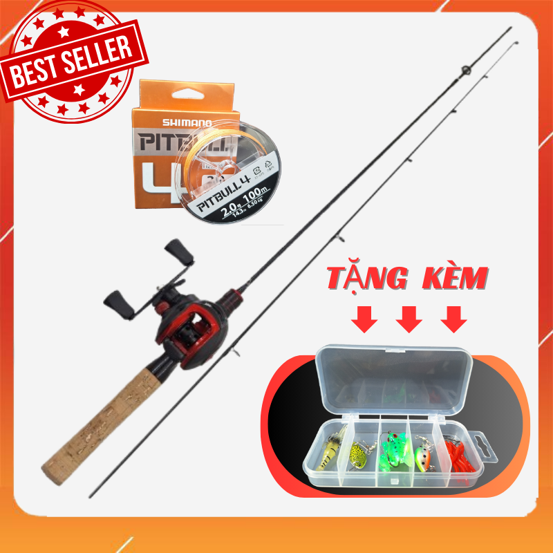 (TẶNG MỒI) Bộ cần câu lure UL MAGUCHI + máy ngang kim loại tay trái đầy ...