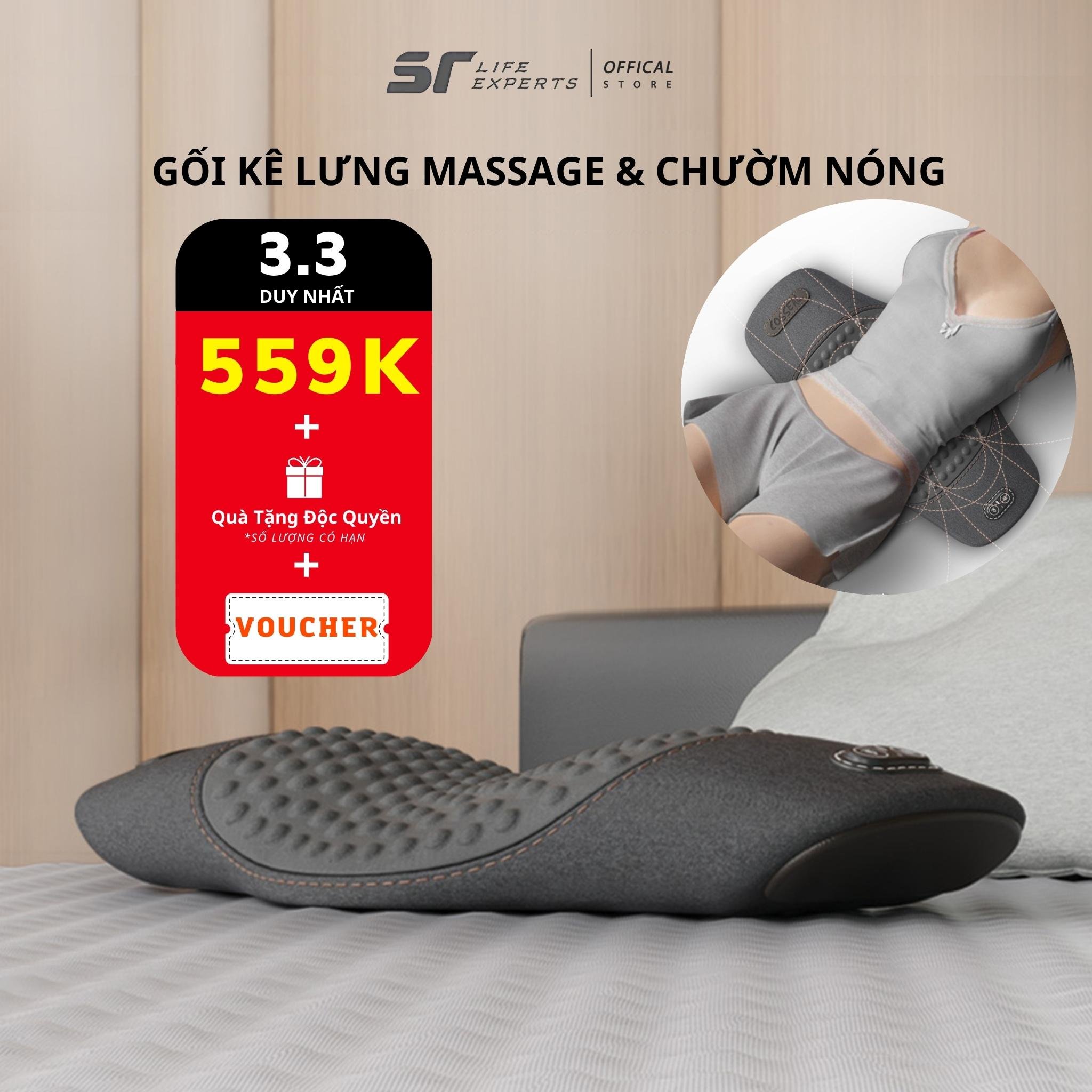 Gối Tựa Lưng Đệm Lưng Chống Gù Giảm Đau Mỏi Cột Sống Dùng Văn Phòng Trên Ô Tô Tiện Lợi Cao Su