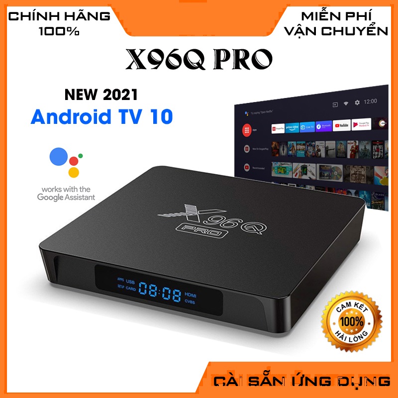 Android TV Box X96Q PRO New 2021 Ram 2GB Android TV 10.0 Có cổng quang ...