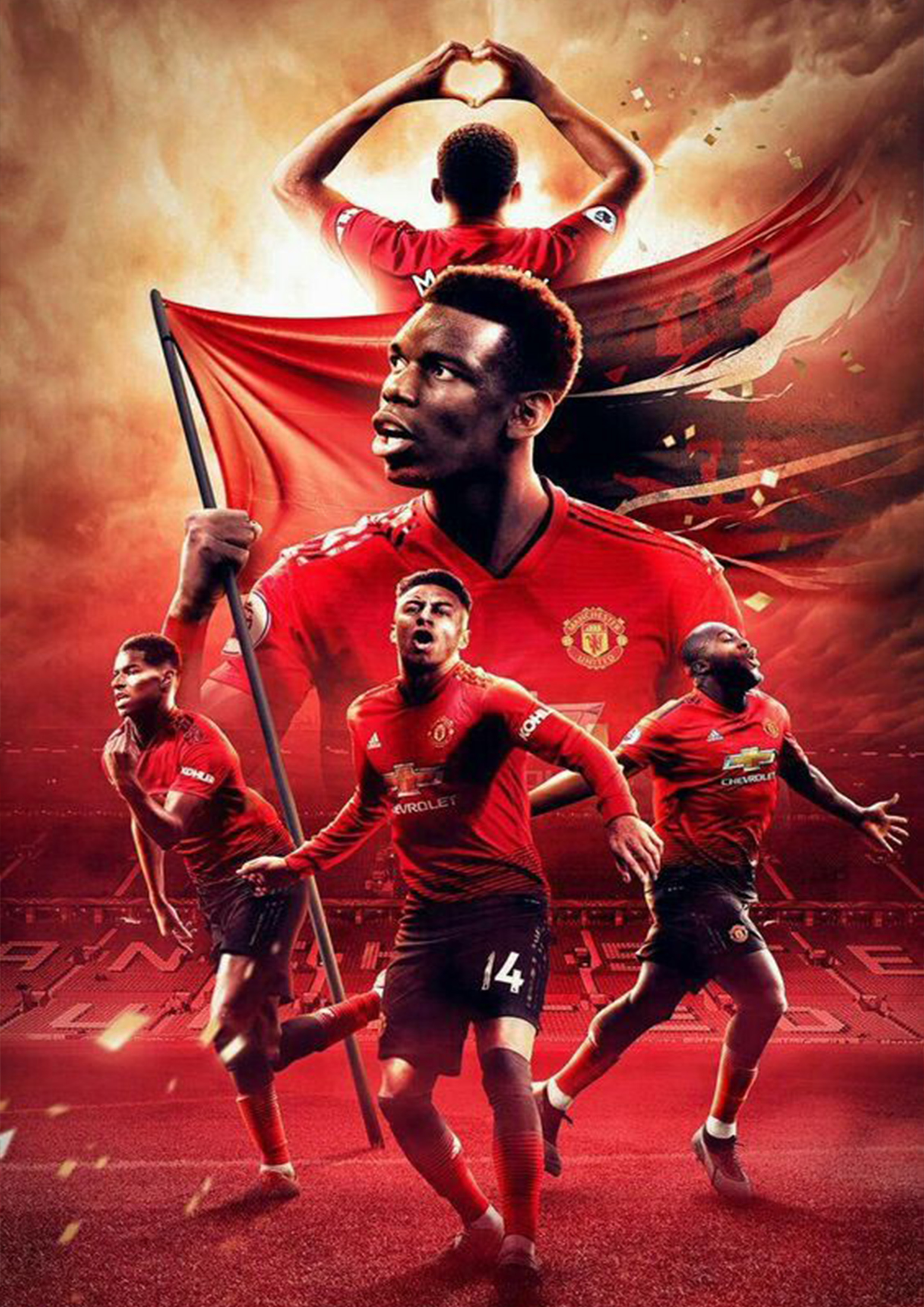 Poster Cầu Thủ Bóng Đá Manchester United Dán Tường Cực Đẹp, Poster Bóng ...