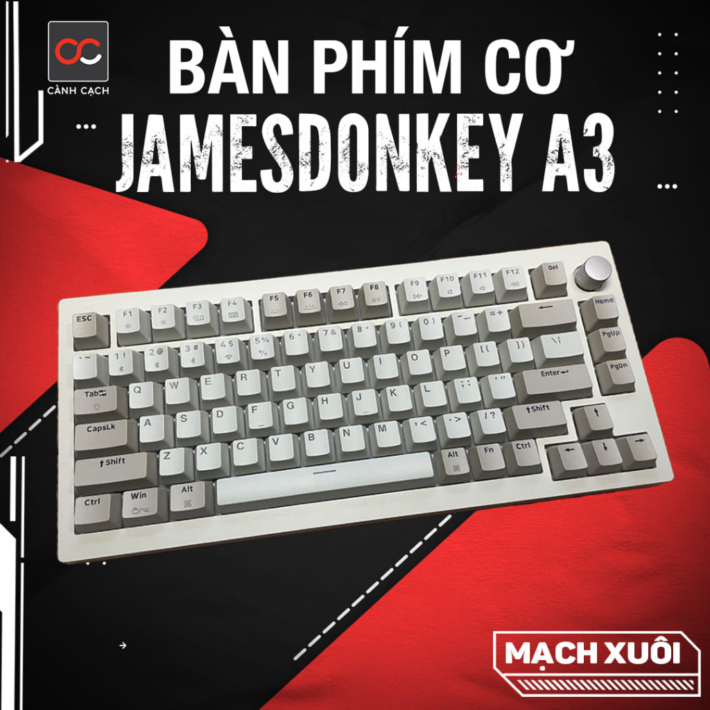 Bàn phím cơ không dây MONKA 3075 pro - Mạch xuôi - Led RGB nhiều chế độ ...