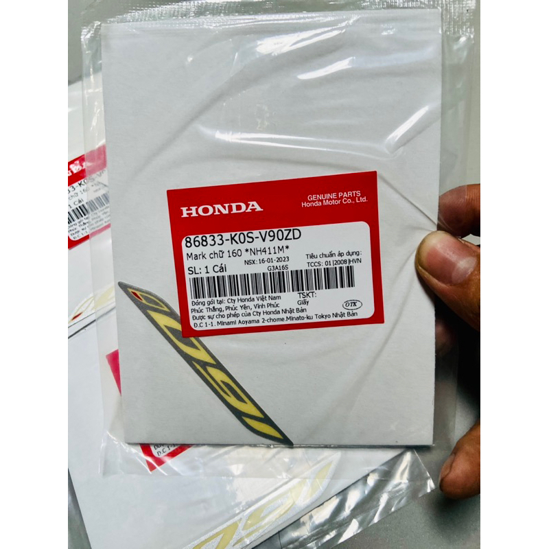 Tem dán xe SH 2023 chữ số 160i 160 chính hãng Honda SH 150 / SH 160 ...